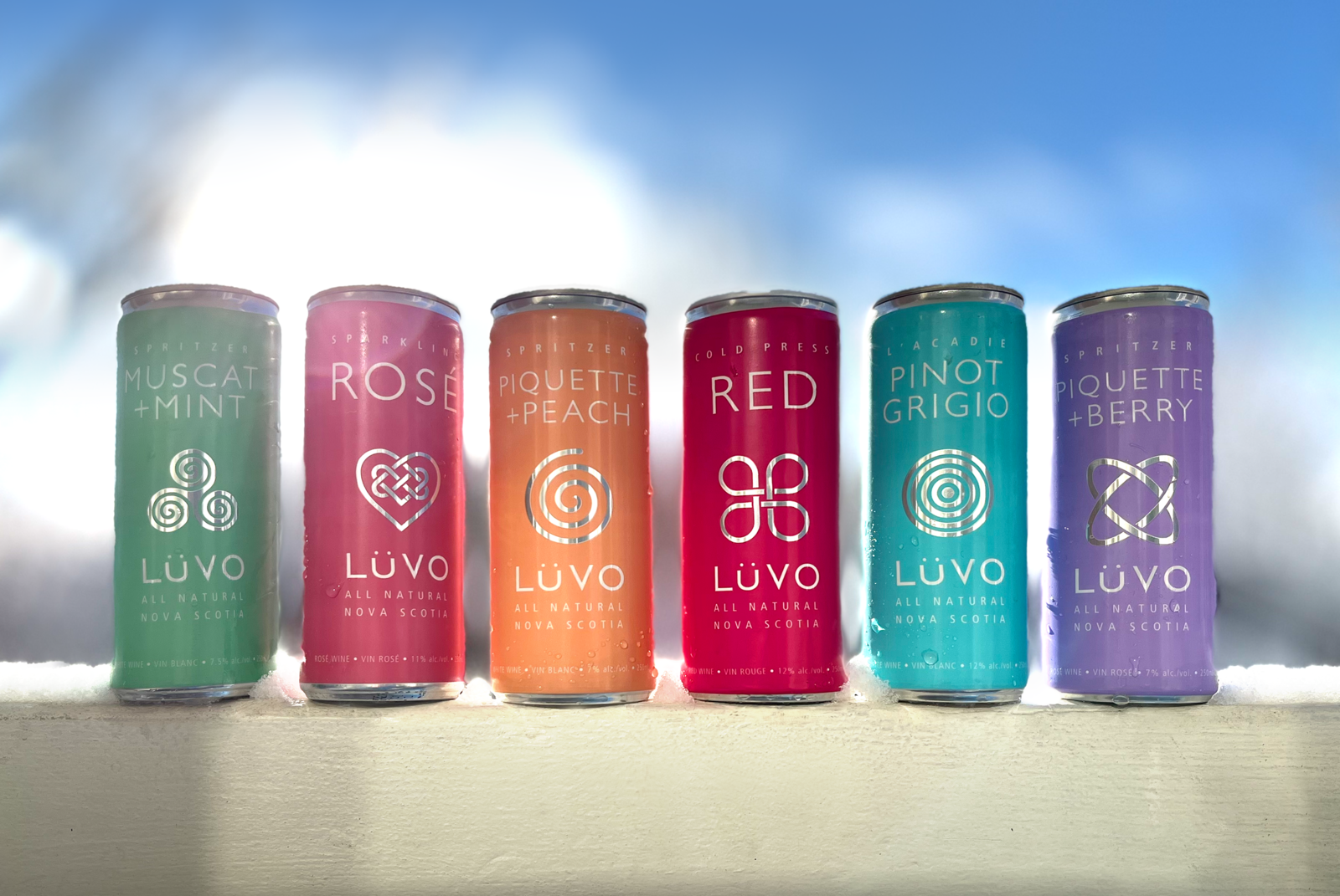 LÜVO Wine. 250ml cans. All natural, gluten-free, vegan, locally grown